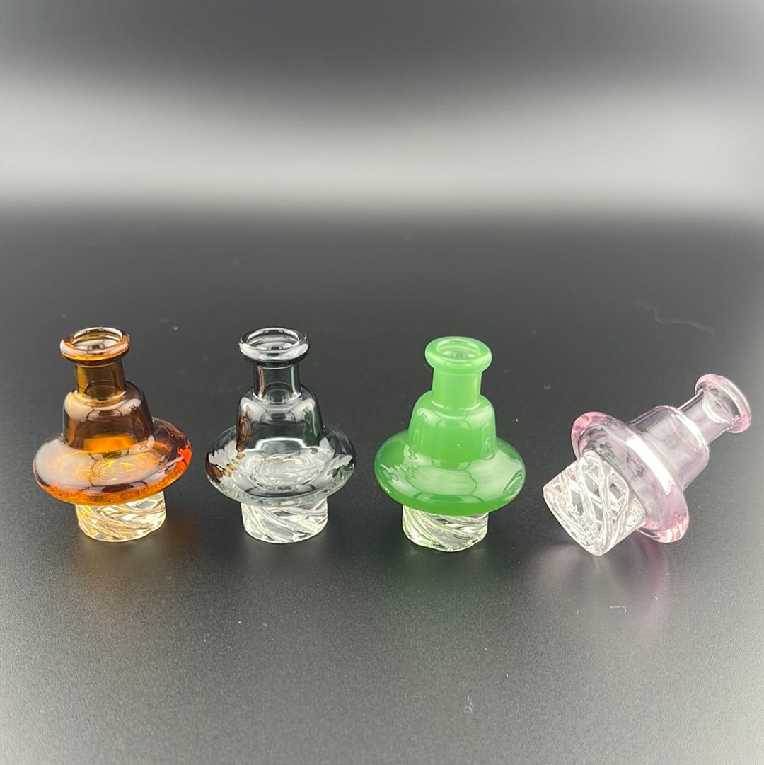 Encore Glass Colored Flat Spinner Caps - Carb Caps - Glassets