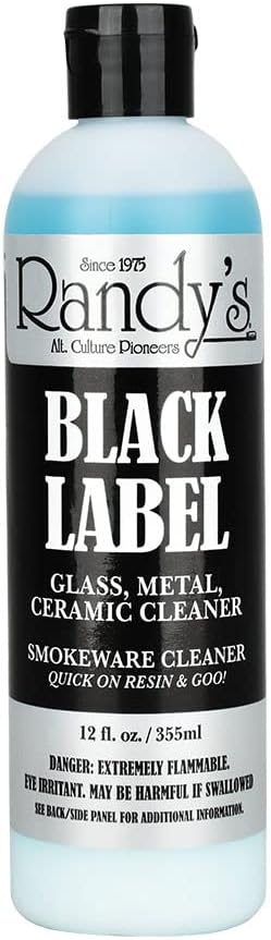 Randys Black Label Glass Cleaner 12oz - - Glassets